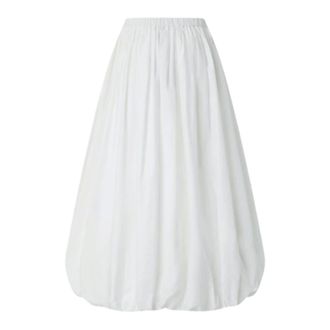 Pinko Pinko, Femme, Jupes, Blanc, Taille: 38 FR Johnny Gonna Popeline Skirt