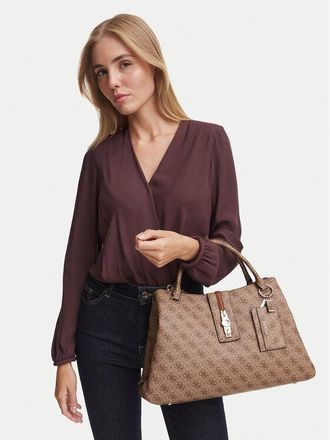 Guess Handtasche Yvonne Logo HWSG23 78220 Hellbraun