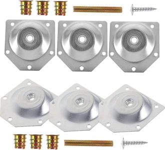 Garneck 6 Sätze Höhenverstellbare Möbelbeine aus Metall Set mit Verbindungsscheiben für Sofa Tisch und Schrank Einfache Montage Langlebige Konstruktion Einset