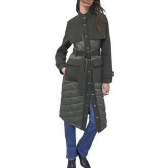 Patrizia Pepe Manteau matelass&eacute; &agrave; empi&egrave;cements - Femme - Manteaux - Vert - Taille: 38 FR