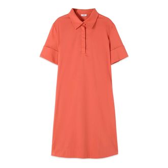 Oltre Robe chemise en popeline - Femme - Robes - Orange - Taille: 50 FR