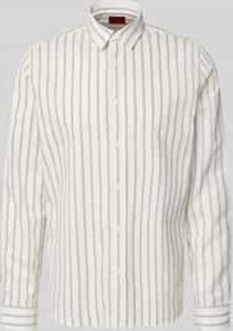 HUGO BOSS Straight Fit Freizeithemd aus reiner Baumwolle Modell Emero