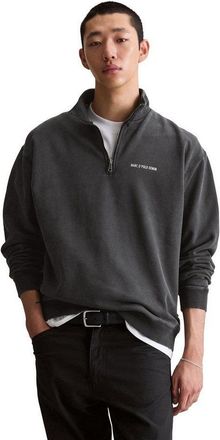 Marc O'Polo Denim Sweatshirt Troyerkragen, relaxed fit, Logoprint