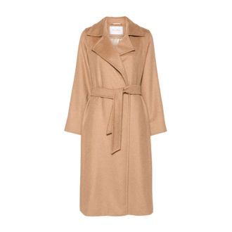 Max Mara &Eacute;l&eacute;gant Manteau de Chameau pour Femmes - Femme - Manteaux - Brun - Taille: 34 FR