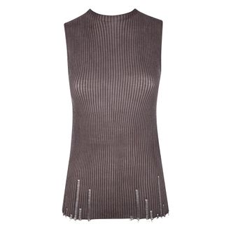 Uma Wang &Auml;rmellose Oberteile - - Tops - Damen - Braun - L