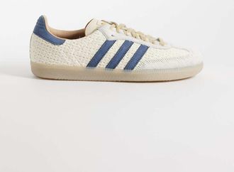 adidas Originals Samba OG Sneaker in Creme und Blau-Wei&szlig;