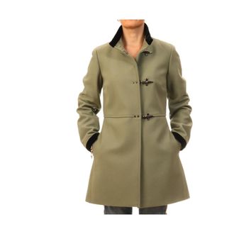 Fay Gr&uuml;ner Wollmantel - - Coats - Damen - Gr&uuml;n - L