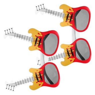 IFUNDOM 2 Paires de Lunettes Fantaisie de Guitare Verres Décoratifs pour Fêtes Accessoires Photo Légers et Portables pour Festivals Carnavals et Soirées Costu