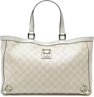 Gucci Shopper - Guccissima Abbey D Ring Tote - Gr. unisize - in Wei&szlig; - f&uuml;r Damen