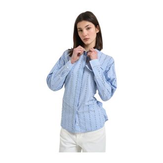 Pinko Pinko, Femme, Blouses et Chemises, Bleu, Taille: 36 FR Carley Shirt