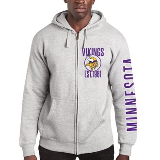 Junk Food x NFL - MVP Zip Hoodie - Unisex Erwachsene Kapuzen-Sweatshirt f&uuml;r Damen und Herren - Offiziell lizenzierte NFL Bekleidung