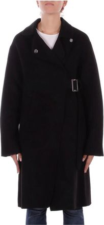 Manila Grace Femme, Manteaux, Noir, Taille: 36 FR Manteau à Boutons