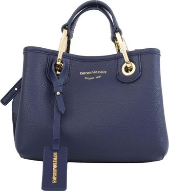 Emporio Armani Femme, Sacs, Bleu, Taille: ONE Size Sac de Magasinage Bleu Modèle Élégant
