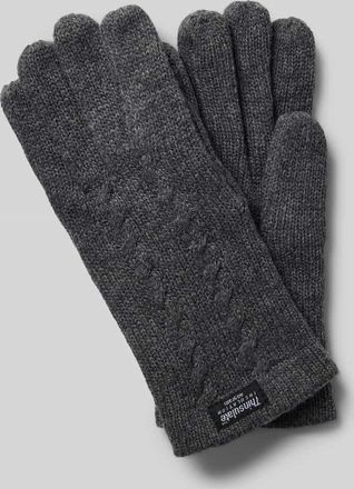 Eem Fashion Handschuhe aus reiner Wolle mit Label-Detail
