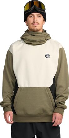 Volcom Herren Hydro Fleece Riding Hoodie - Water-Repellent Sweatshirt with Storm Hood & Thumbholes Pullover, Milit&auml;r, Large