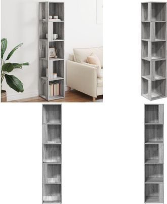 vidaXL Vidaxl - Eckregal Grau Sonoma 33x33x164,5 cm Holzwerkstoff - Eckschrank - Regal - Aufbewahrungsraum - Holzwerkstoffm&ouml;bel - Grau - Home & Living