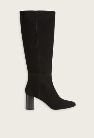 Claudie Pierlot Bottes hautes cuir su&egrave;de noir