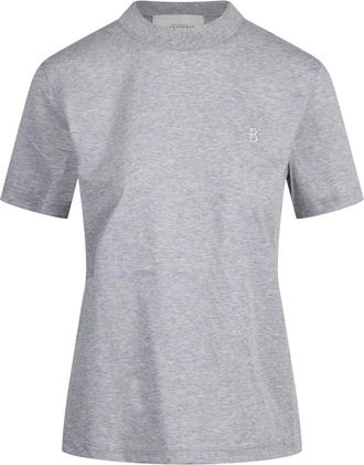 Ballantyne T-Shirt mit Monogramm-Stickerei - - Tops - Damen - Grau - XL