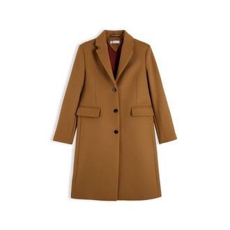 Tommy Hilfiger Manteau long uni en laine m&eacute;lang&eacute;e