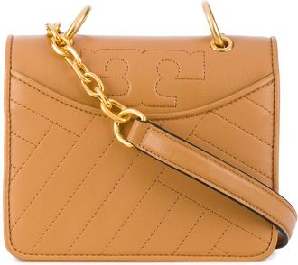 Tory Burch sac port&eacute; &eacute;paule Aged Vachetta - Tons neutres