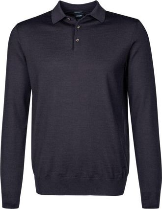 Joop Herren Pullover blau Merinowolle unifarben