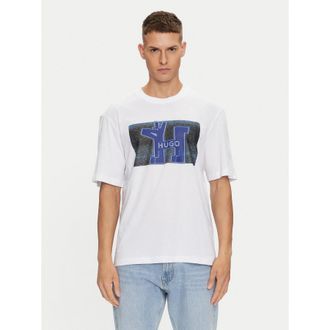 HUGO BOSS Hugo T-Shirt Nedary 50519131 Wei&szlig; Regular Fit