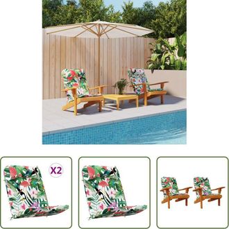 vidaXL Sitzkissen - Adirondack-Auflagen 2 Stk. Mehrfarbig Oxford-Gewebe