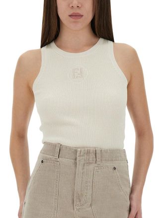 Fendi Cotton Tank Top - White