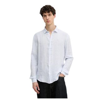 Trussardi Gestreiftes Leinenhemd - - Shirts - Herren - Blau - 2XL