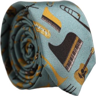 Dolce & Gabbana Instruments Silk Necktie - Blue