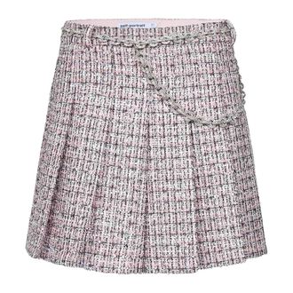 Self Portrait Femme, Jupes, Rose, Taille: 36 FR Mini-jupe pliss&eacute;e en boucl&eacute;