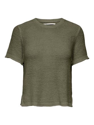 Only Female Gestricktes Oberteil Normal geschnitten Rundhals Tief angesetzte Schulter Tragetasche