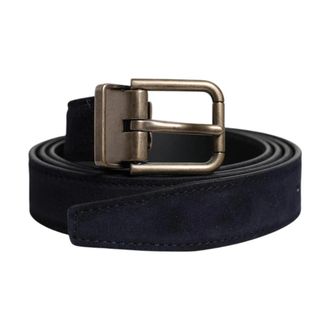 Dolce & Gabbana Klassischer Lederg&uuml;rtel mit Metallschnalle - - Accessories - Herren - Schwarzk - ONE SIZE