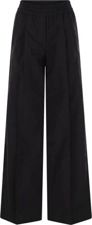 Brunello Cucinelli Femme, Pantalons, Noir, Taille: 36 FR Pantalon large pliss&eacute;