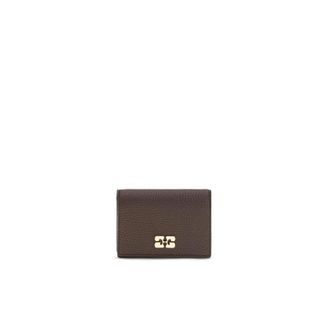 Ganni Bou Kartenetui mit &Uuml;berschlag - - Accessories - Damen - Braun - ONE SIZE