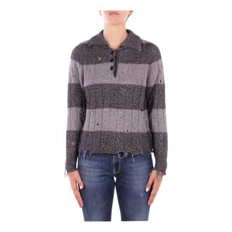 SOLOTRE Maglia Chiusura con bottoni - - Knitwear - Damen - Mehrfarbig - S