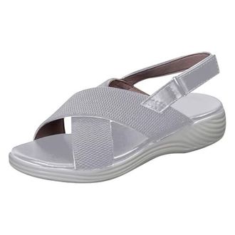 Generic Sandales Femme &eacute;t&eacute; Confortable Orthop&eacute;dique Bout Ouvert Chaussures Antid&eacute;rapant Respirantes Casual Sandales de Plage Leger Boho Platform Sandals, Mode