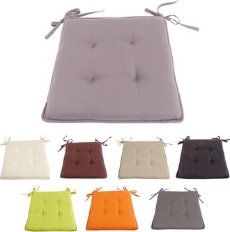 CB Home & Style Stuhlkissen Jana Kissen Sitzkissen Sitzpolster Auflage 40 x 40 x 3 cm (Hellgrau)