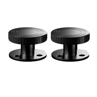 Generic 2er- oder 4er-Set M&ouml;belf&uuml;&szlig;e 27-40 mm, Ersatzf&uuml;&szlig;e aus Metall for Sofas, mit Rutschfester Unterlage for Schreibtisch/Bett/Sofa/Tisch/Schr&auml;nke(Black-2pc)