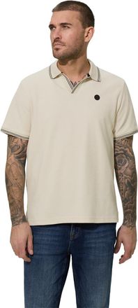 Street One Men Struktur Poloshirt White Sand 3XL