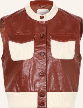 Dorothee Schumacher Dorothee Schumacher Lederweste Its A Match Im Materialmix rot