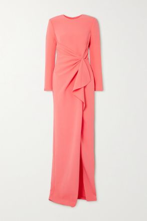 SAFiYAA Taylora Robe Aus Cr&ecirc;pe Mit Wickeleffekt - Pink