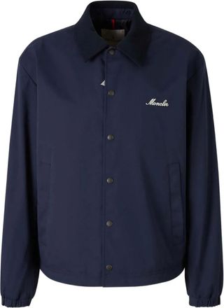 Moncler Arinell embroidered-logo jacket - Blau