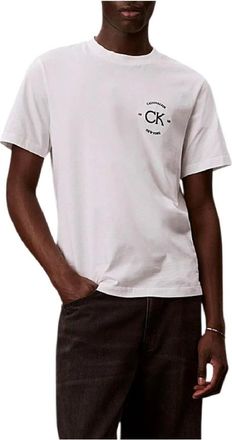 Calvin Klein Homme, Tops, Blanc, Taille: XS Logo Graphic T-Shirt