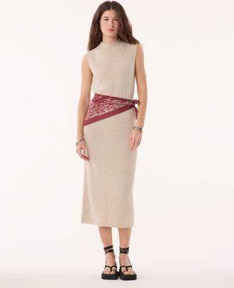 Kujten Robe &agrave; franges cachemire - Robe Galicia