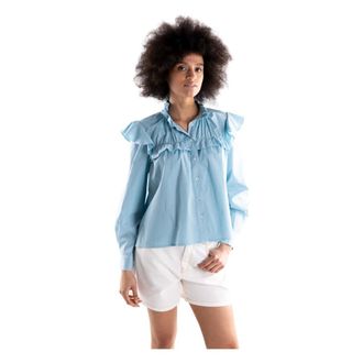 Brand Unique Damen, Blusen & Hemden, Blau, MGr&ouml;&szlig;e