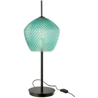 Paris Prix Lampe &agrave; Poser en Verre Design Jenna 60cm Bleu