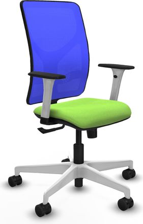 Piqueras y Crespo Stuhl mit Rollen f&uuml;r PC-Fahrzeug, mit wei&szlig;en und schwarzen Armlehnen, h&ouml;henverstellbare Lendenwirbelst&uuml;tze, ausgestattet mit 3 Positionen und Schneide