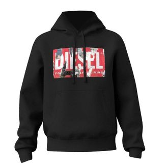 Diesel Kapuzenpullover f&uuml;r Herren, Lang&auml;rmlig (Schwarz)