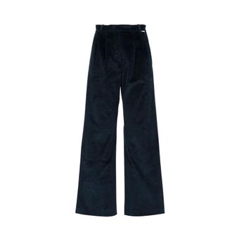 Roy Rogers Blaue Samthose Geripptes Muster - - Trousers - Damen - Blau - W26
